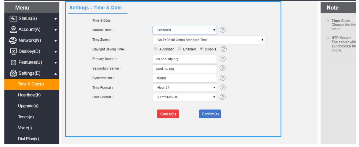 Language and date setting for VoIP Phones – IP PBX and VoIP Phone
